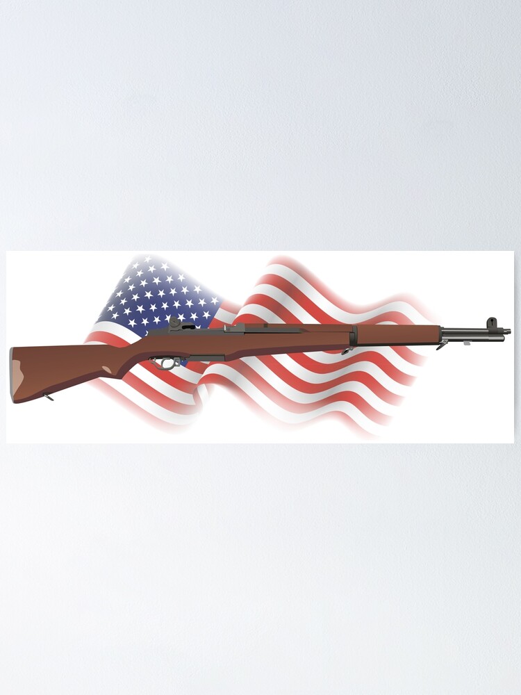 "Patriotic American WW2 Rifle M1 Garand" Poster by NorseTech | Redbubble