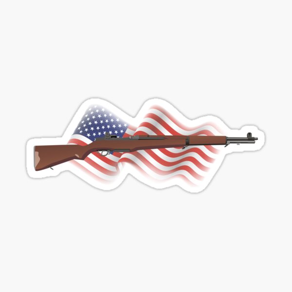 "Patriotic American WW2 Rifle M1 Garand" Sticker for Sale by NorseTech ...