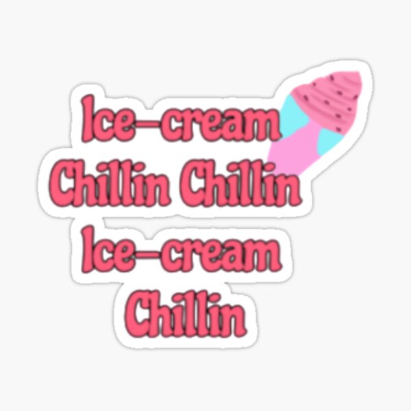 "Ice cream chillin" Sticker for Sale by tsukimilky | Redbubble