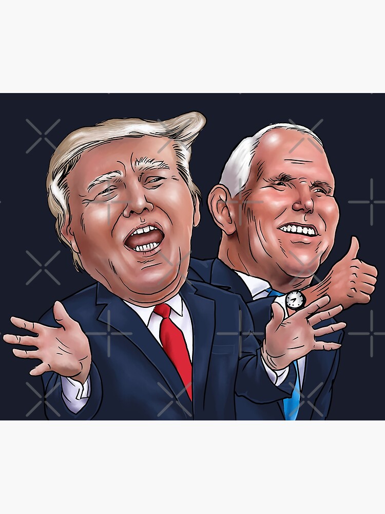 Trump & Pence Caricatures Premium Matte Vertical Poster sold by ...