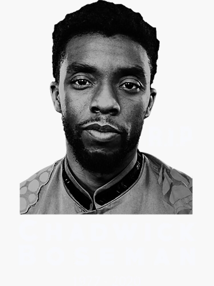 "R.I.P. Chadwick B. The best King of comics and movies." Sticker for ...