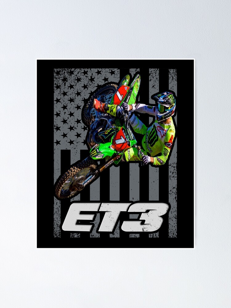 "Eli Tomac ET3 American Flag 450 ET1 USA Supercross Champion" Poster by ...