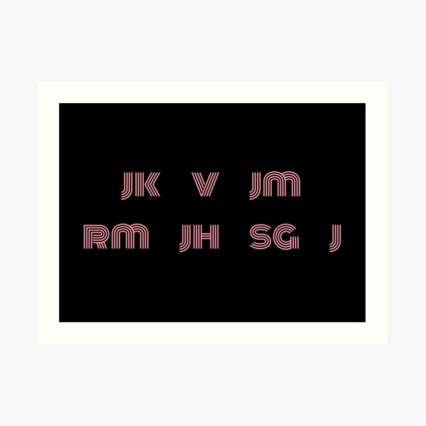 "BTS Member Names in Dynamite Font" Art Print for Sale by Winvalerie ...