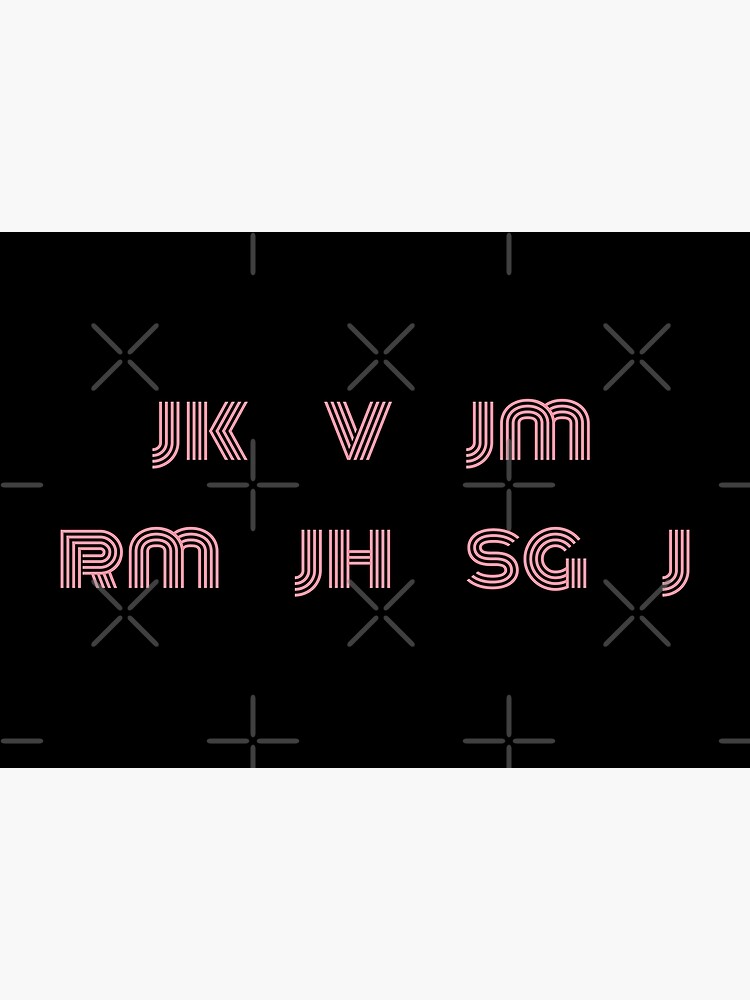 "BTS Member Names in Dynamite Font" Photographic Print for Sale by ...