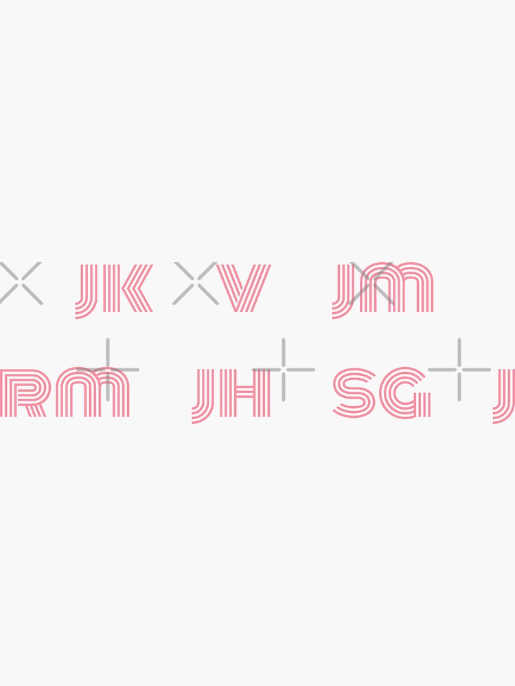 "BTS Member Names in Dynamite Font" Sticker for Sale by Winvalerie ...