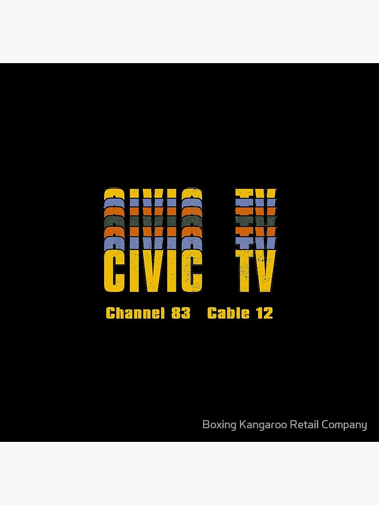"Videodrome Civic TV logo" Pin for Sale by Boxing Kangaroo Retail Company | Redbubble