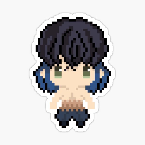"Kimetsu No Yaiba Dämonentöter Inosuke Hashibira Pixel Art" Sticker von ...