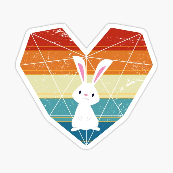 "Cute Heart Rabbit" Sticker for Sale by bestshirtdesign | Redbubble