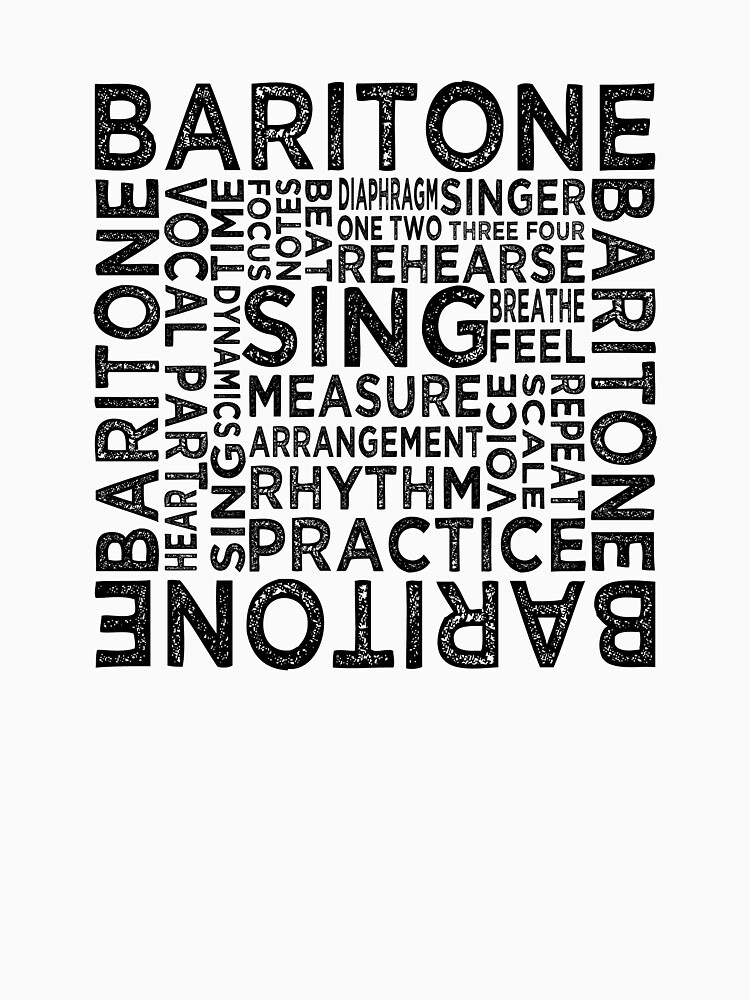 "Baritone Typography" T-shirt for Sale by wordytype | Redbubble ...
