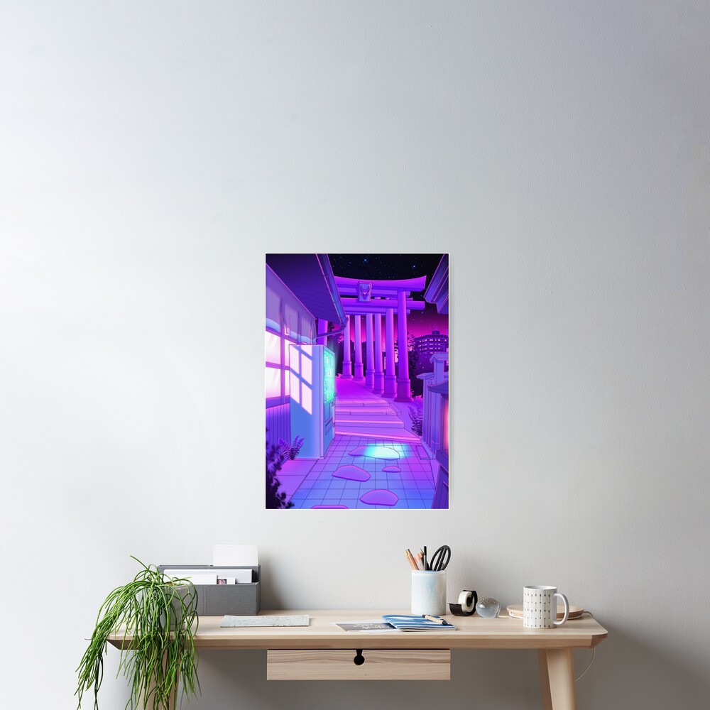 "Kitsune jinja" Poster for Sale by EloraPautrat | Redbubble