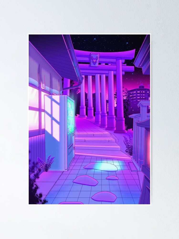 "Kitsune jinja" Poster for Sale by EloraPautrat | Redbubble