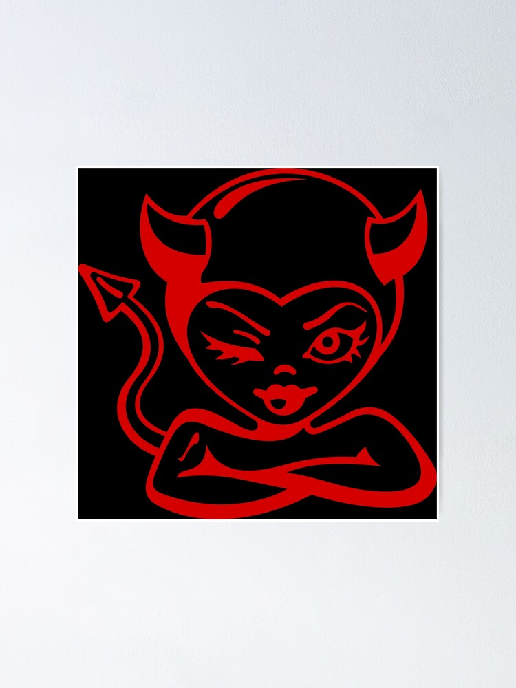 "Artistic imp - Feminine red devil" Poster for Sale by Deegital18 ...