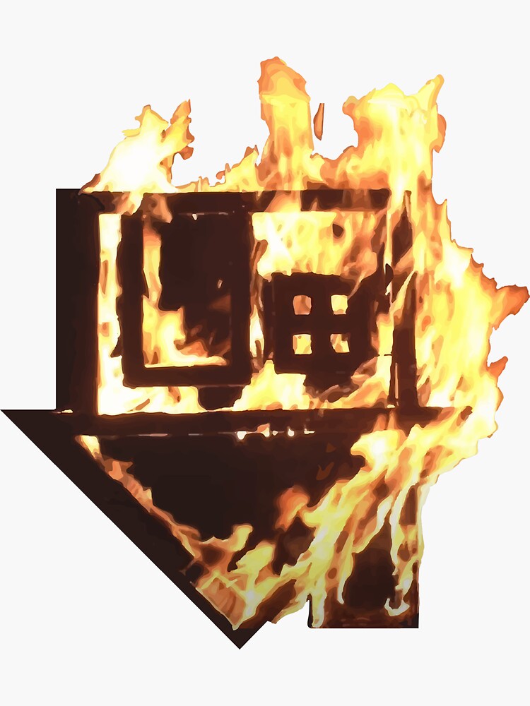 "on fire " Sticker by importato | Redbubble