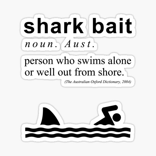 Shark Bait Dictionary Design Pictogram Black Sticker For Sale By shark-bait-dictionary-design-pictogram-black-sticker-for-sale-by