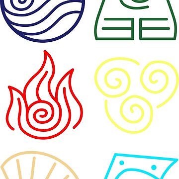 "ATLA The 6 Elements" Poster for Sale by IAmRalp | Redbubble