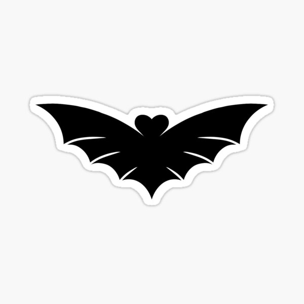 "Purple Halloween Heart Bats" Sticker by christinaashman | Redbubble