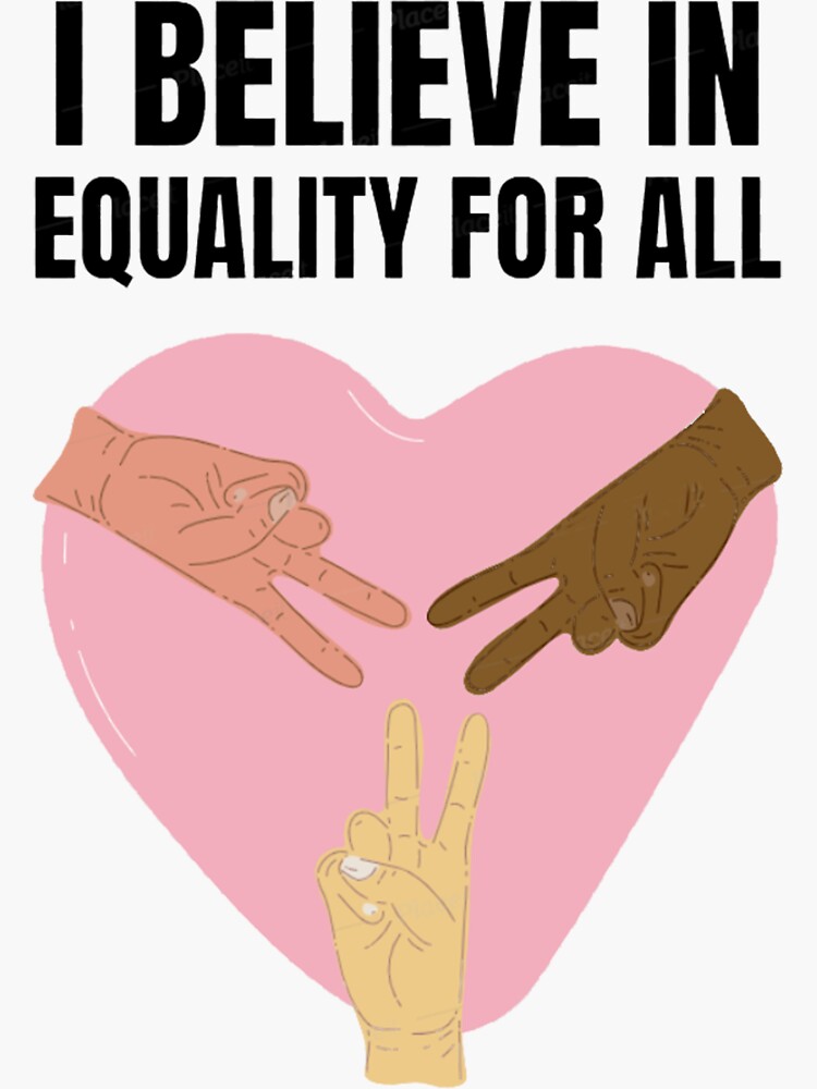 "Equality for all" Sticker for Sale by Brahmjot | Redbubble