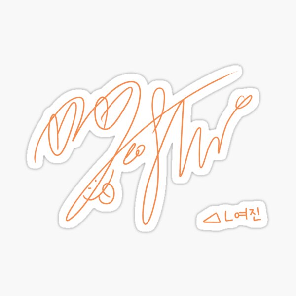 "LOONA YEOJIN signature" Sticker for Sale by m3rcuria | Redbubble