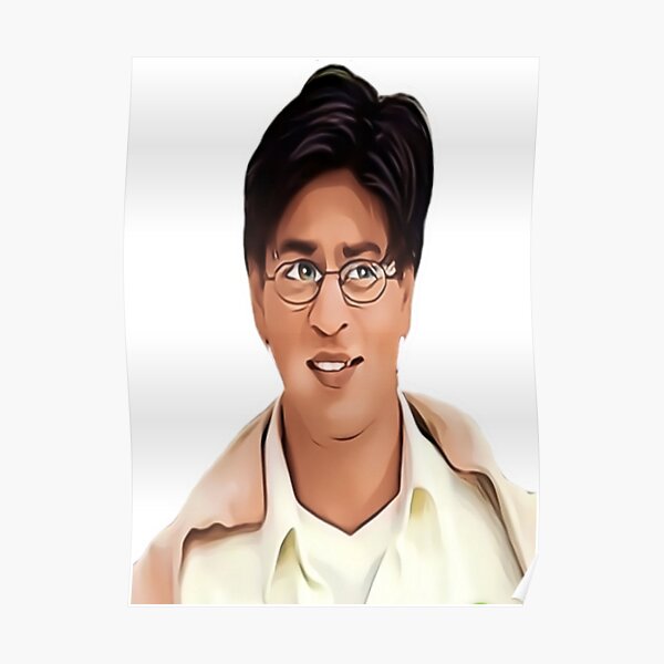 "Cartoon SRK from Mohabbatein" Poster for Sale by Danlatif | Redbubble