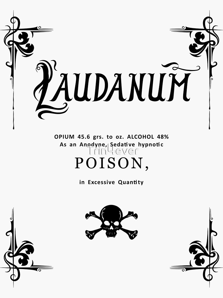 "Laudanum Poison Black Transparent" Sticker for Sale by Trin4ever ...