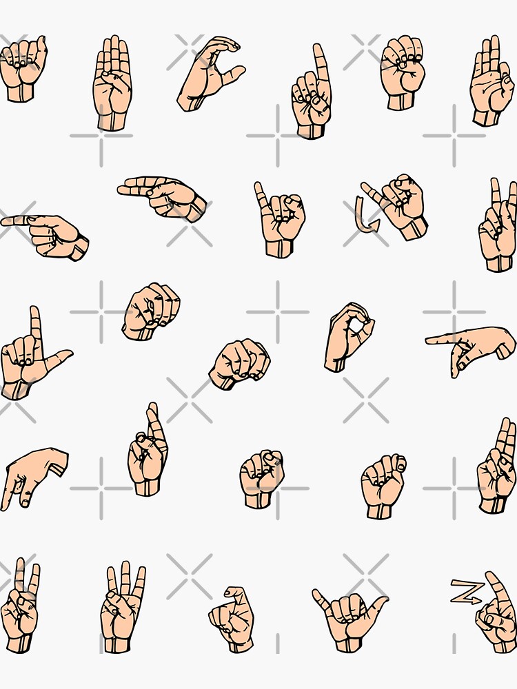 "ASL Stickers | ABCs Individual ASL Alphabet Letters Sign Language ...