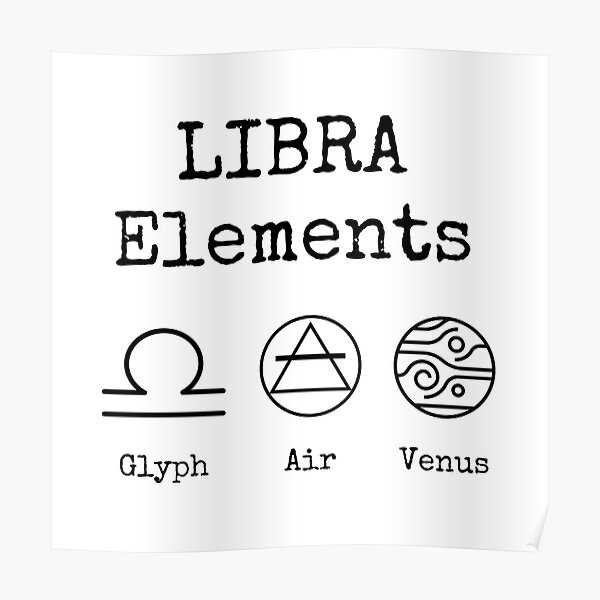 "Libra Elements Design" Poster for Sale by JaysignersPrint | Redbubble