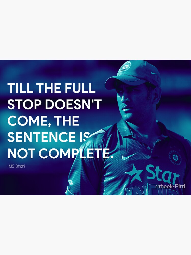 "Dhoni" Sticker by ritheek-Pitti | Redbubble