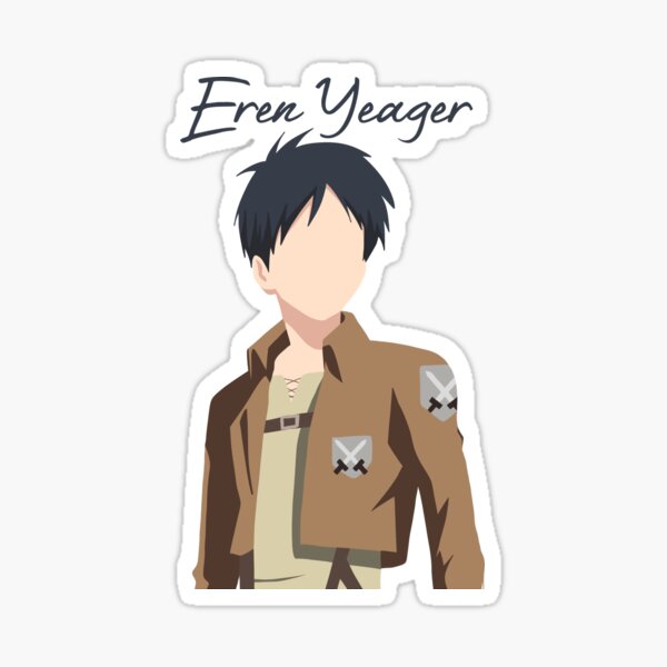 "AOT: Eren Yeager" Sticker for Sale by 2craftybiscuits | Redbubble