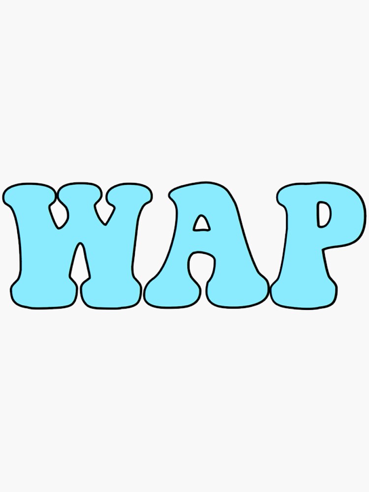 "WAP - blue" Sticker for Sale by Kliethermes28 | Redbubble