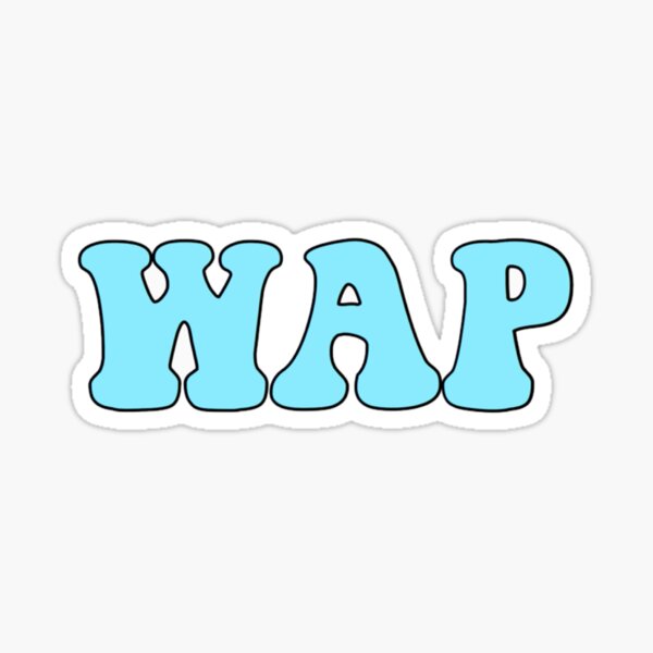 "WAP - blue" Sticker for Sale by Kliethermes28 | Redbubble