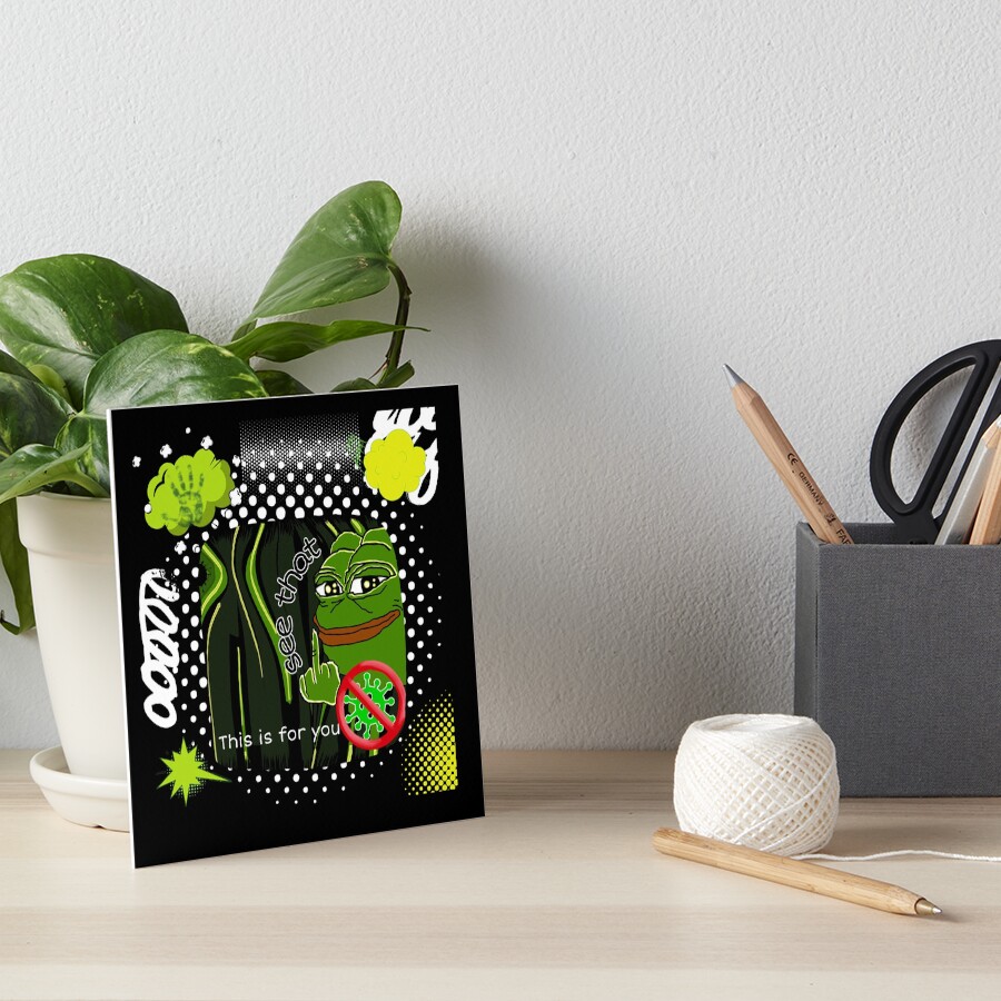 "Funny Frog - Middle Finger" Art Board Print by OMdesign10 | Redbubble