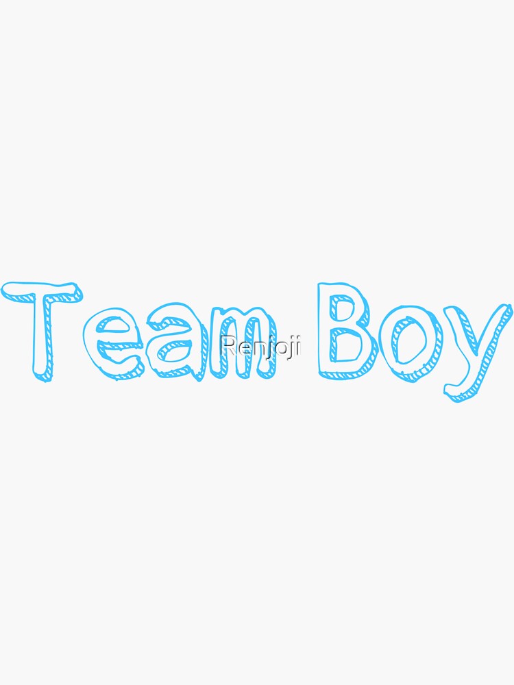 "Team boy" Sticker for Sale by Renjoji | Redbubble