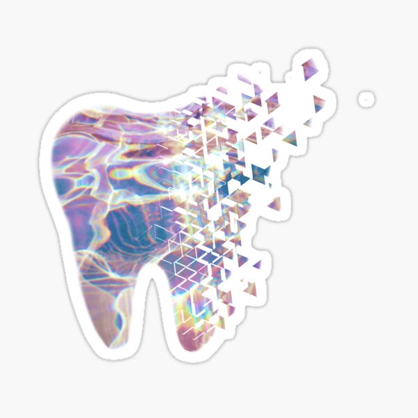 "Holographic tooth implant, Dental design" Sticker for Sale by guaka ...