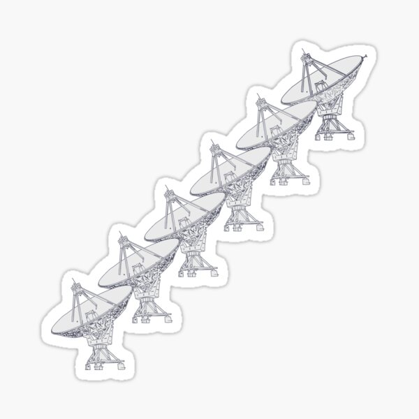 "Very Large Array - Multiple Radio Telescope - Space Contact" Sticker ...