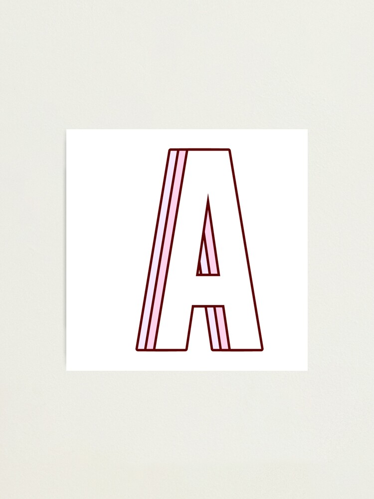"Aesthetic Letter A Initials" Photographic Print for Sale by ...