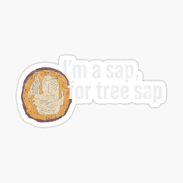 "Distressed Tree Sap - Cross Section - I'm a Sap - Physiology" Sticker ...