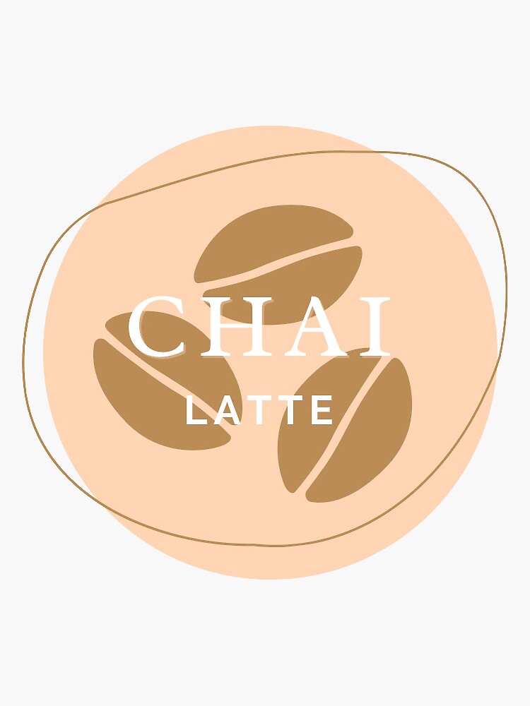 "chai latte" Sticker for Sale by elliessleeping | Redbubble