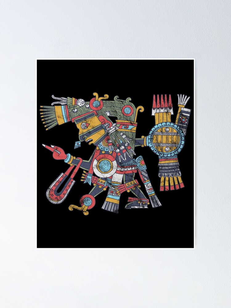 "Distressed Tezcatlipoca - Aztec God of the Night - Deity" Poster for ...