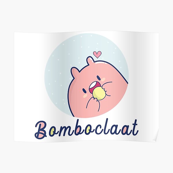 "Cute Pink bomboclaat Cat" Poster for Sale by ToluVictor | Redbubble