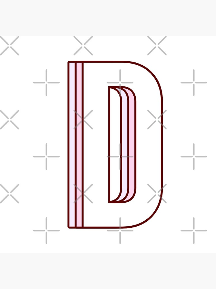 "Aesthetic Letter D Initials" Poster by ArtsyDecals | Redbubble