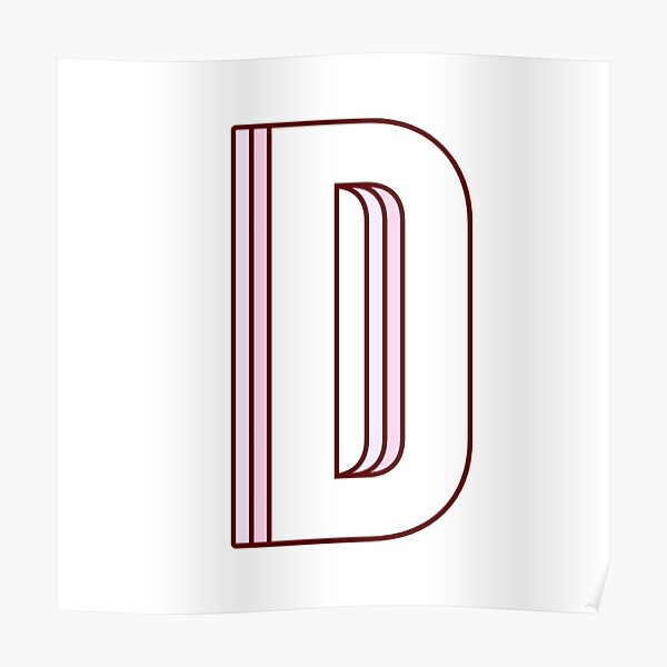 "Aesthetic Letter D Initials" Poster by ArtsyDecals | Redbubble