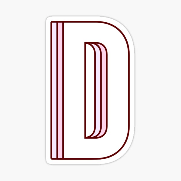 "Aesthetic Letter D Initials" Sticker for Sale by ArtsyDecals | Redbubble