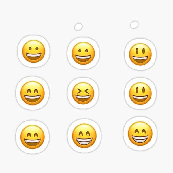 "Pack of Happy Emojis" Sticker for Sale by PrettyDesigner | Redbubble