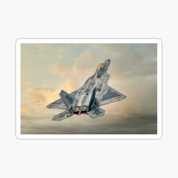 "F22 Raptor" Sticker for Sale by SteveHClark | Redbubble