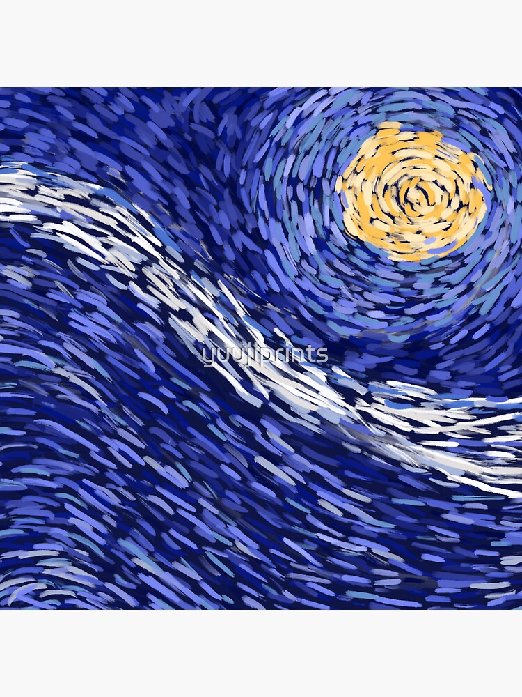 "The Starry Night Inspired Design" Sticker for Sale by yuujiprints ...