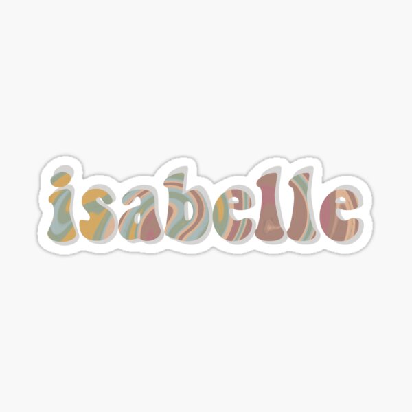 "Isabelle custom name sticker" Sticker for Sale by insolation-art ...