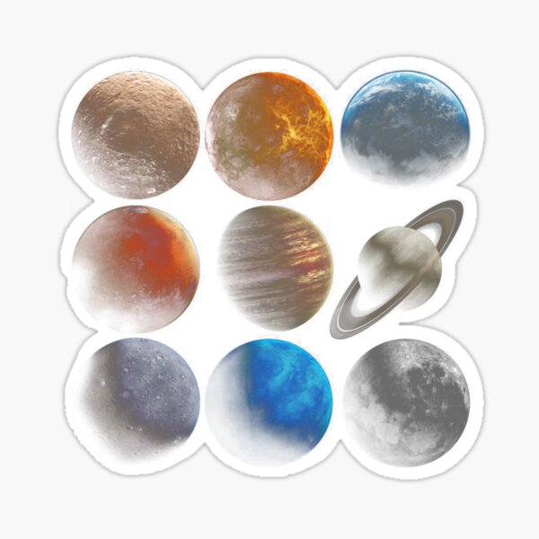 "PLANETS" Sticker by duchessa77 | Redbubble