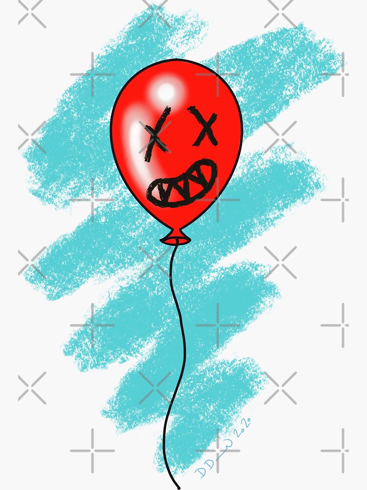 "dead balloon 2" Sticker for Sale by MetroInk | Redbubble