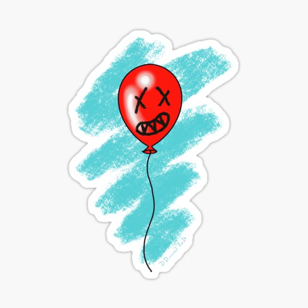 "dead balloon 2" Sticker for Sale by MetroInk | Redbubble