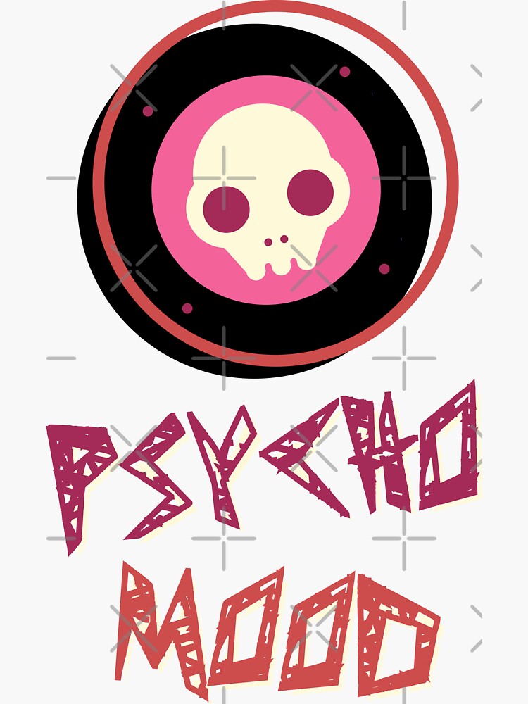 "Psycho Mood" Sticker for Sale by KidRonin | Redbubble